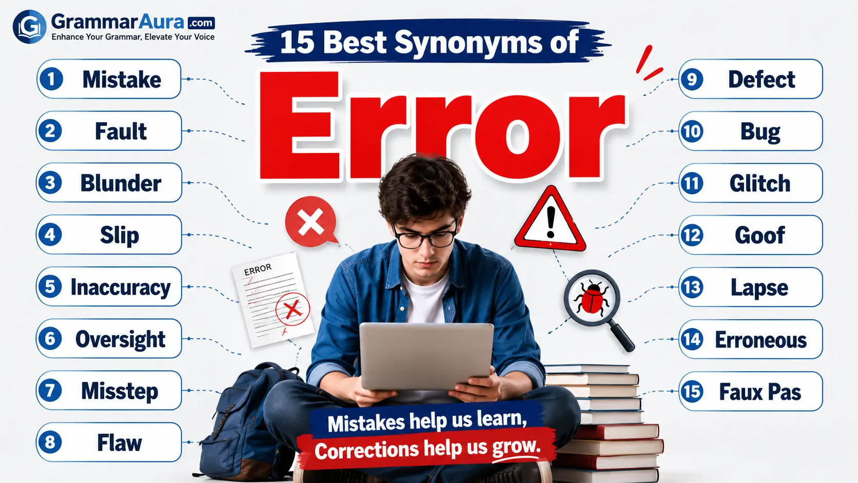 15 Best Synonyms of ‘Error’ (With Examples)